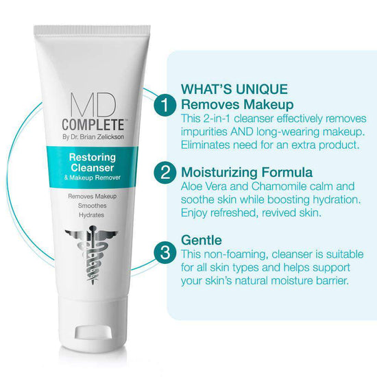 MD Complete Restoring Cleanser & Makeup Remover – MD Complete Skincare